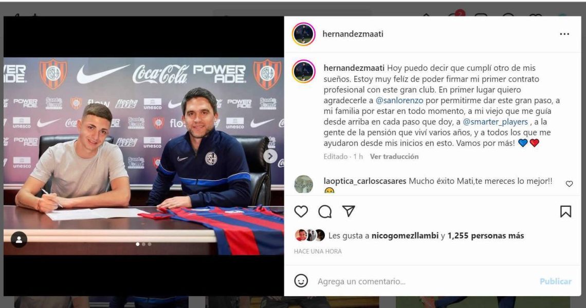 Matías Hernández: "Hoy puedo decir que cumplí otro de mis sueños ...